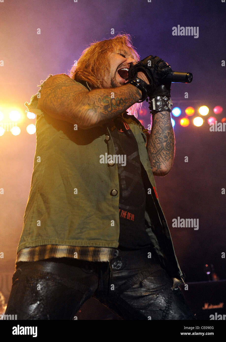 Oct 22, 2011 - Raleigh, North Carolina; USA - Singer VINCE NEIL ...