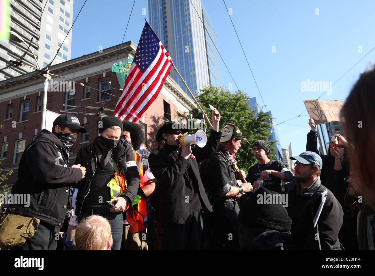 Thousands march in downtown Seattle at Westlake Park and Pike Place ...