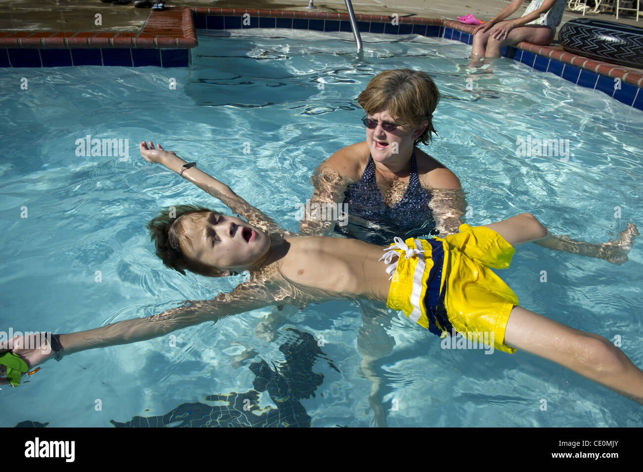 Aug. 27, 2011 - Marietta, GA - Jennifer Schwenker with son Sam, 8 in a ...