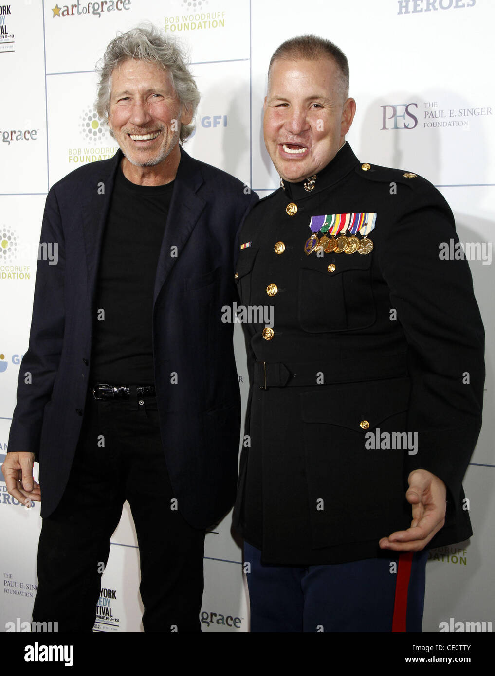 Nov. 9, 2011 - New York, New York, U.S. - Roger Waters and Cpl. Justin ...