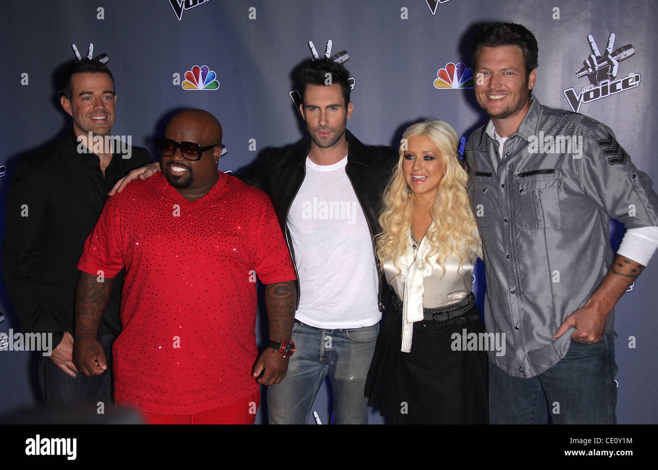 Adam Levine Daly Christina Aguilera High Resolution Stock Photography ...