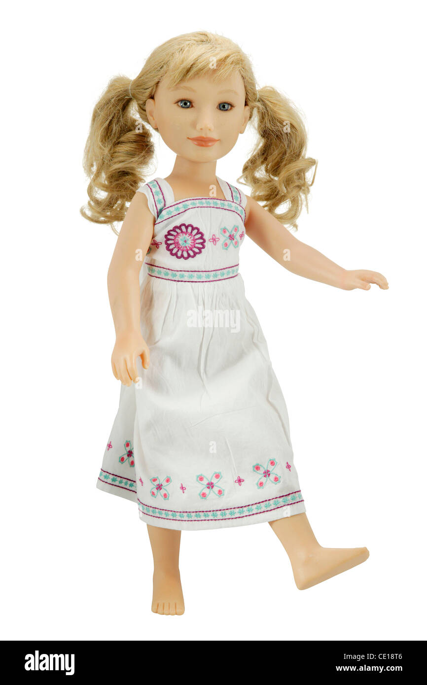 Doll on white Stock Photo - Alamy