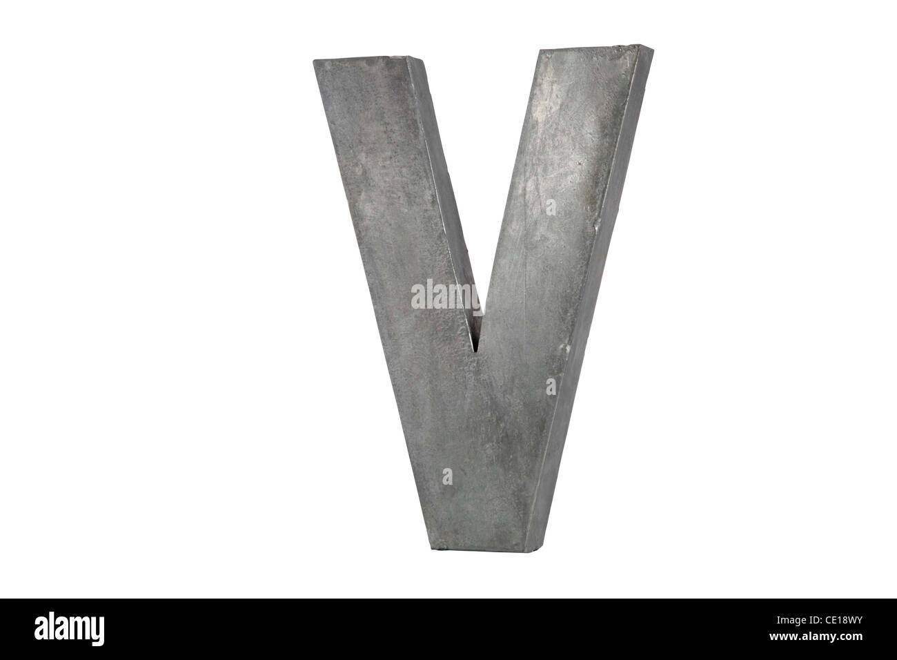Stainless steel letter on white Stock Photo - Alamy