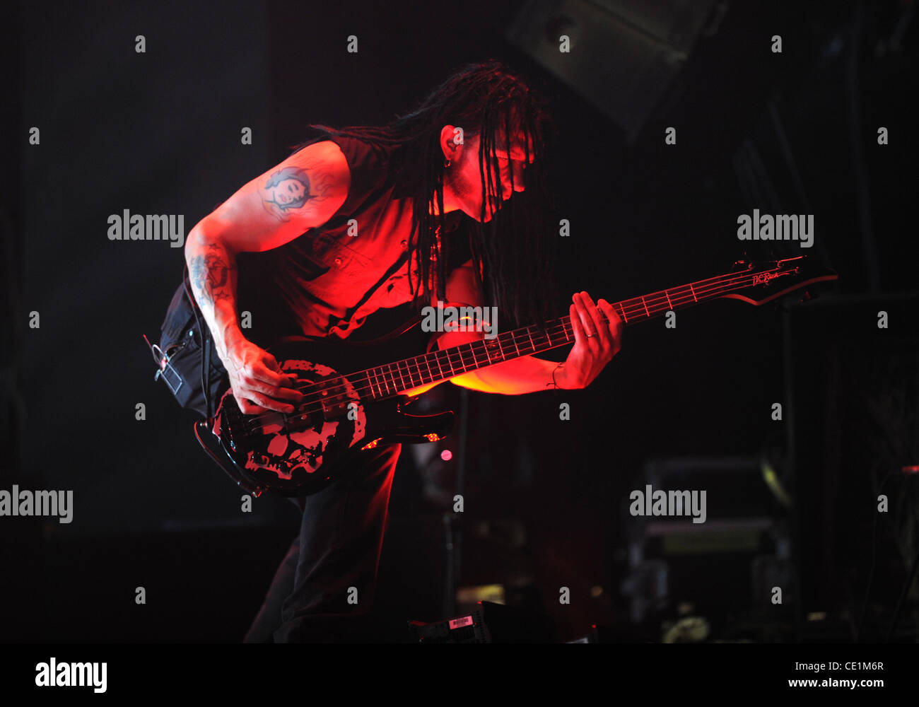 Aug. 10, 2011 - Dallas, Texas, U.S - Bassist John Moyer of the Heavy ...