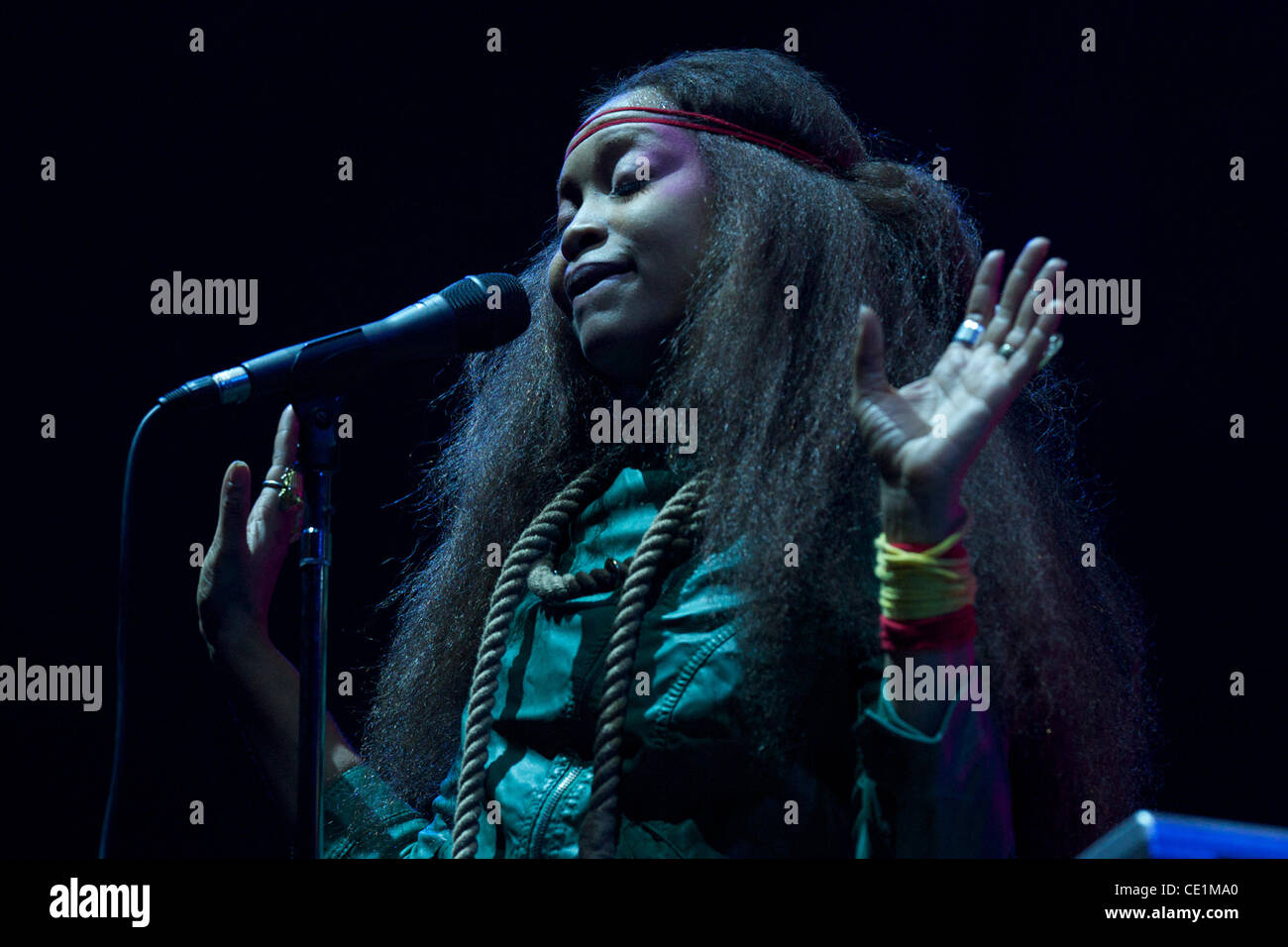 Aug. 12, 2011 - San Francisco, California, U.S - Erykah Badu performs ...