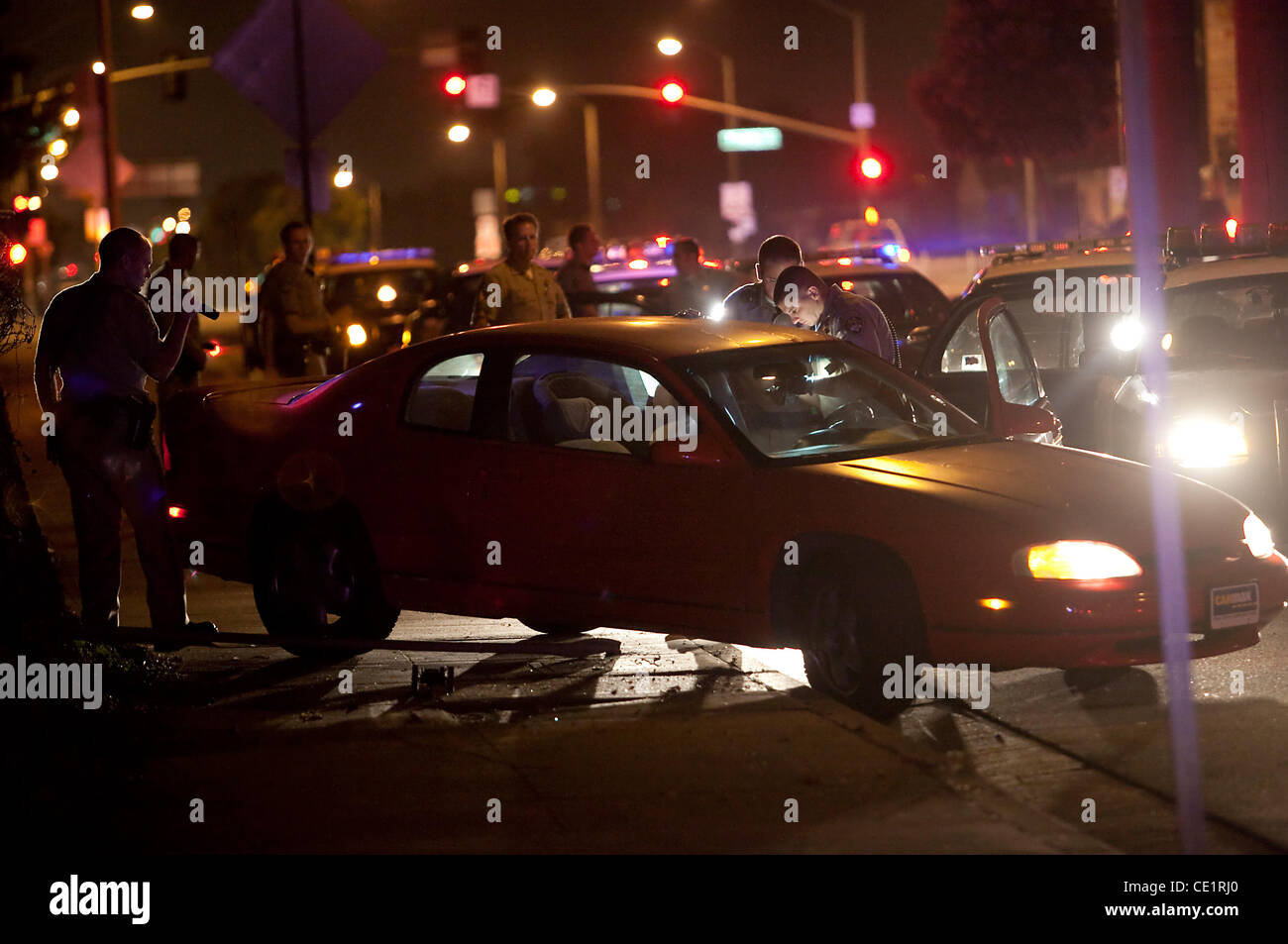 Los angeles freeway police chase hi-res stock photography and images ...