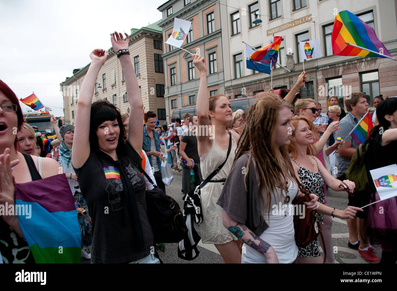 Gay Pride Week in Stockholm cultiminated today with a parade through ...