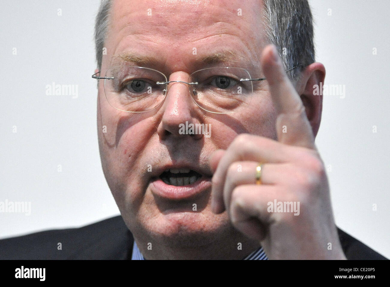 Peer Steinbrueck reads from his book 'Unterm Strich' at 'Boerse' at Messe Dresden. Dresden ...