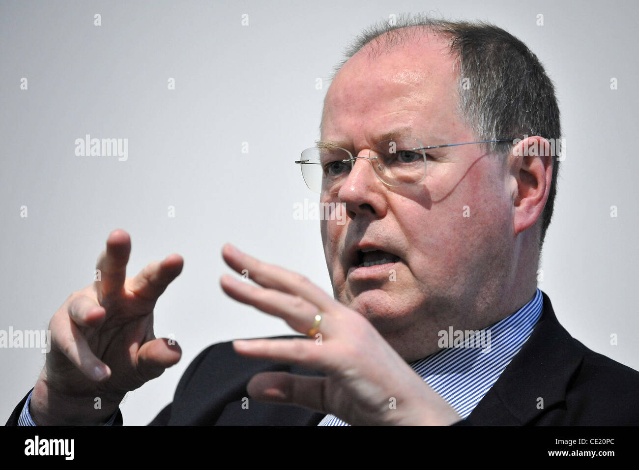 Peer Steinbrueck reads from his book 'Unterm Strich' at 'Boerse' at Messe Dresden. Dresden ...