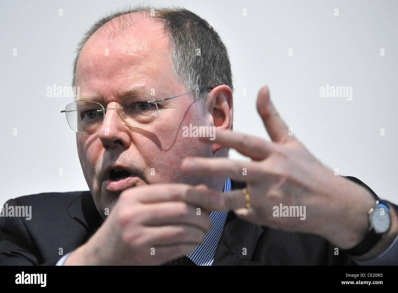 Peer Steinbrueck reads from his book 'Unterm Strich' at 'Boerse' at Messe Dresden. Dresden ...