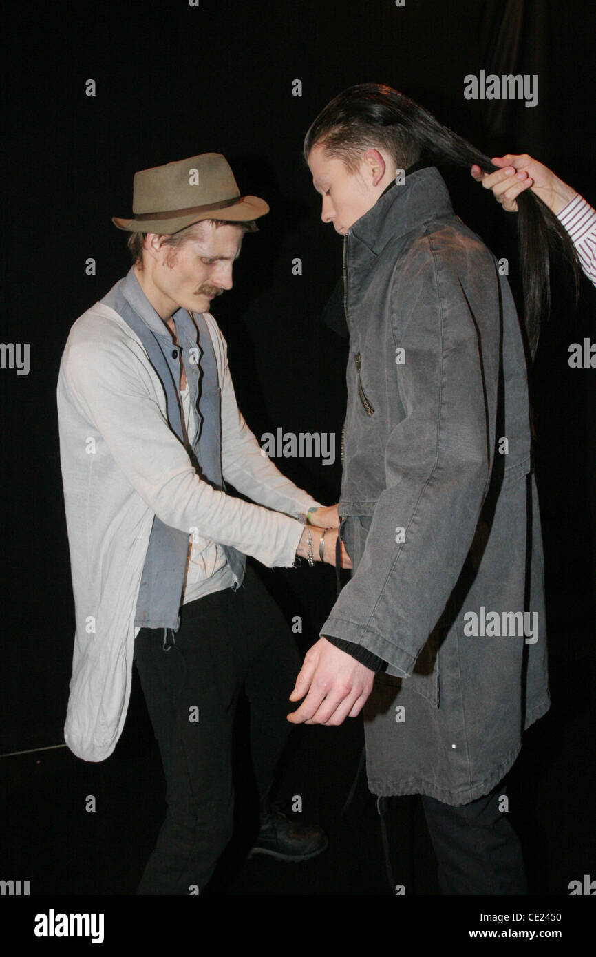 Designer Patrick Mohr and Model - Backstage - Patrick Mohr fashion show ...