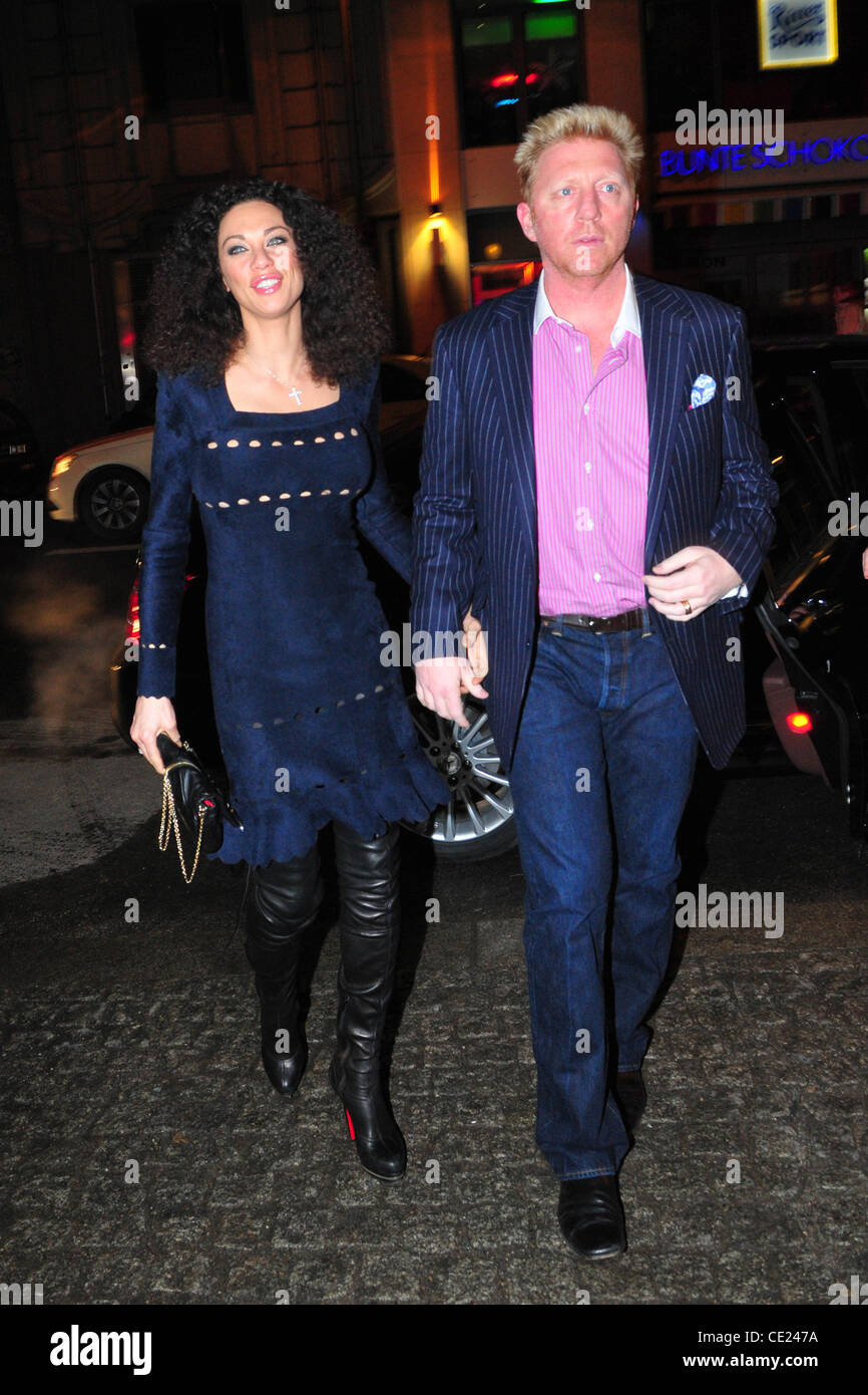 Boris Becker and wife Lilly Kerssenberg - outside arrivals at Fashion ...