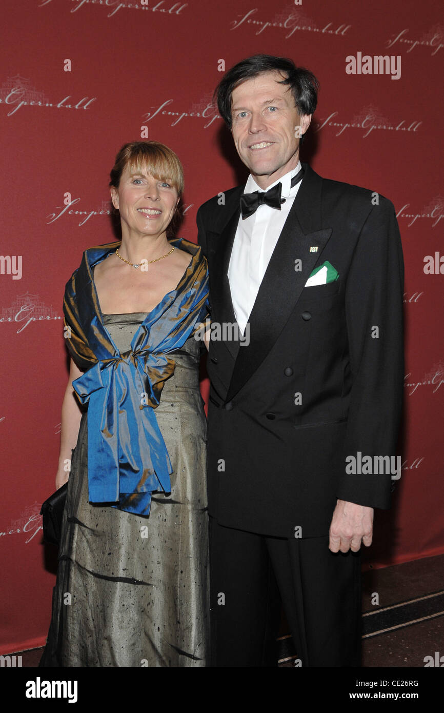 Matthias Roessler and wife Gerlind at the Semperoperball 2011 at Semper ...