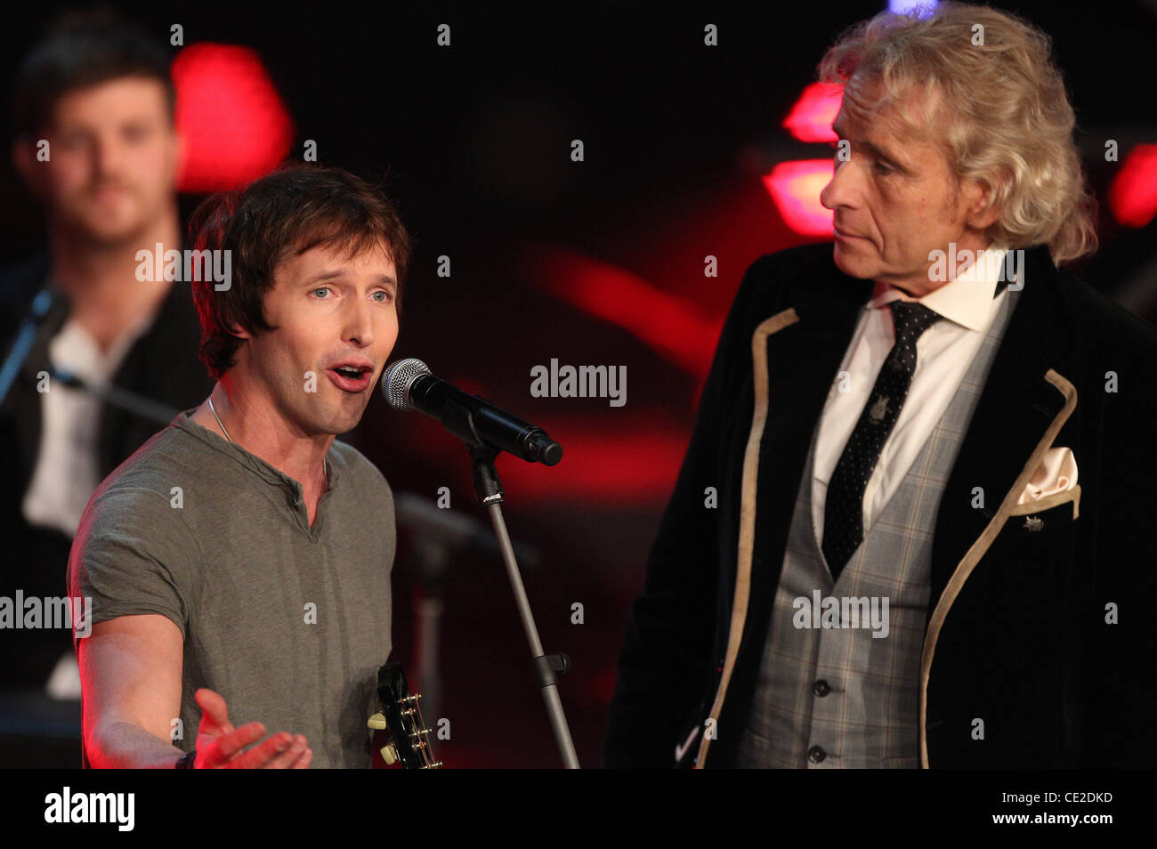James Blunt, Thomas Gottschalk at German ZDF TV show 'Wetten, dass ...