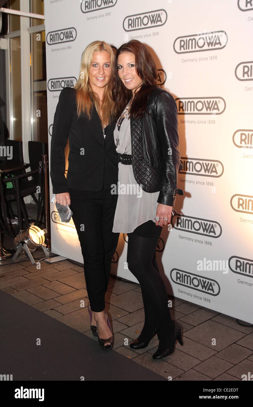 Charlotte Engelhardt and her sister at the grand opening of the Rimowa ...