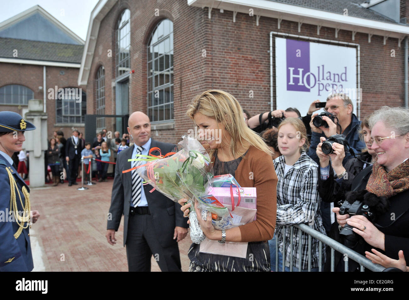Princess Maxima attending the opening of the Holland Youth Operahouse ...