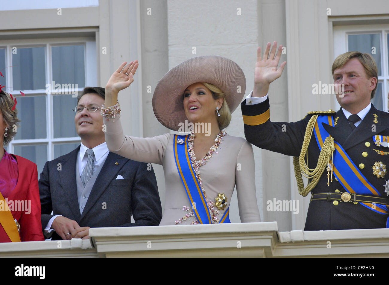 Prince Constantijn, Princess Maxima, Prince Willem Alexander on the ...