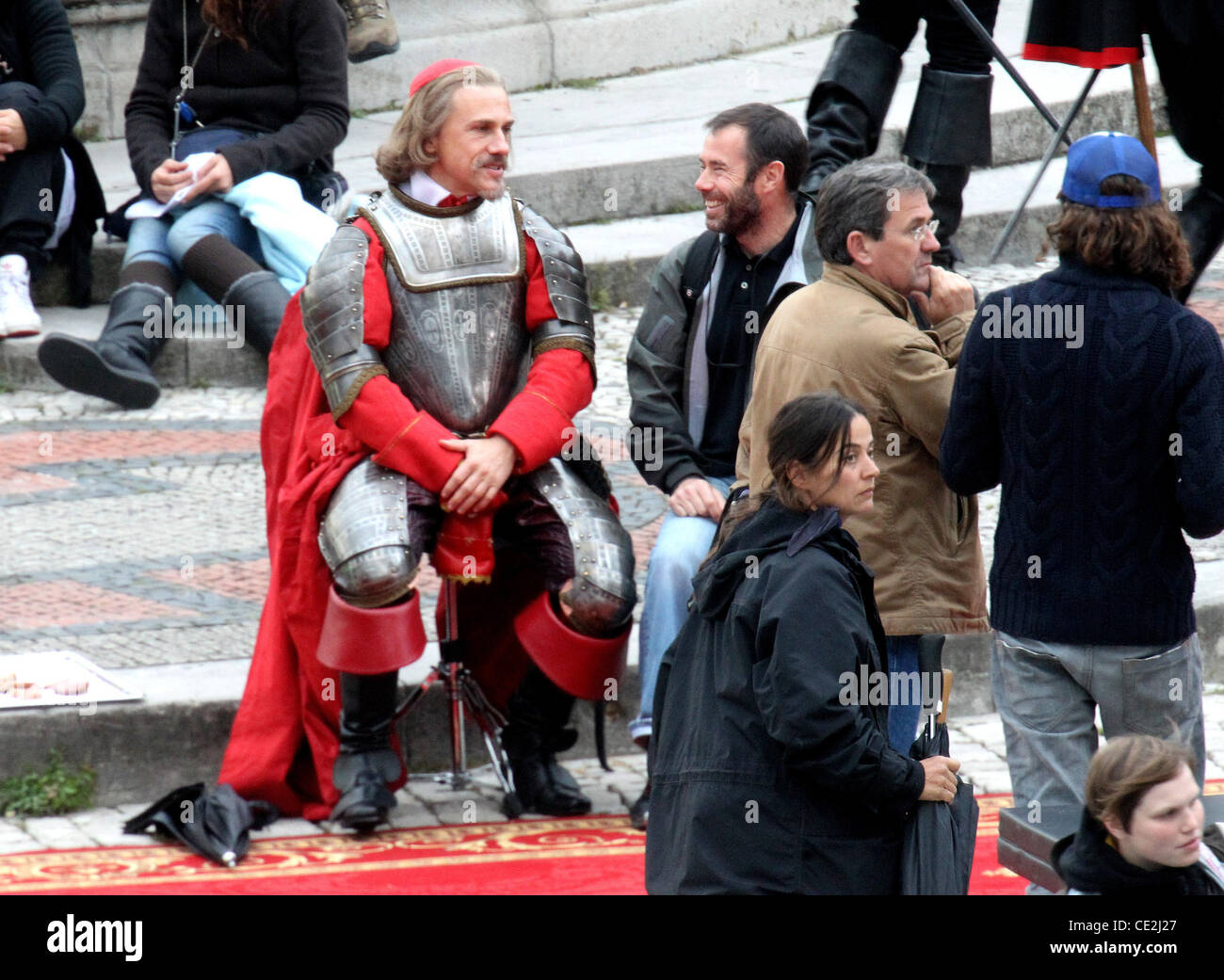 Christoph Waltz on the set of 'The Three Musketeers' at Residenz ...
