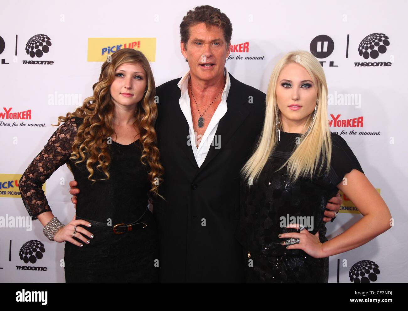 David Hasselhoff with his daughters at The Dome 55 music show at TUI ...