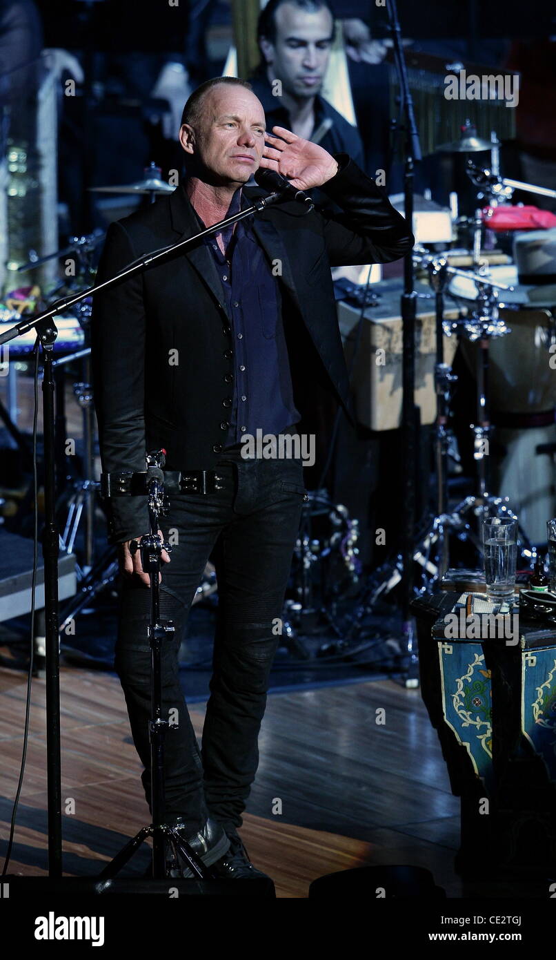 Sting performs live on stage at the Sydney Opera House. Sydney ...