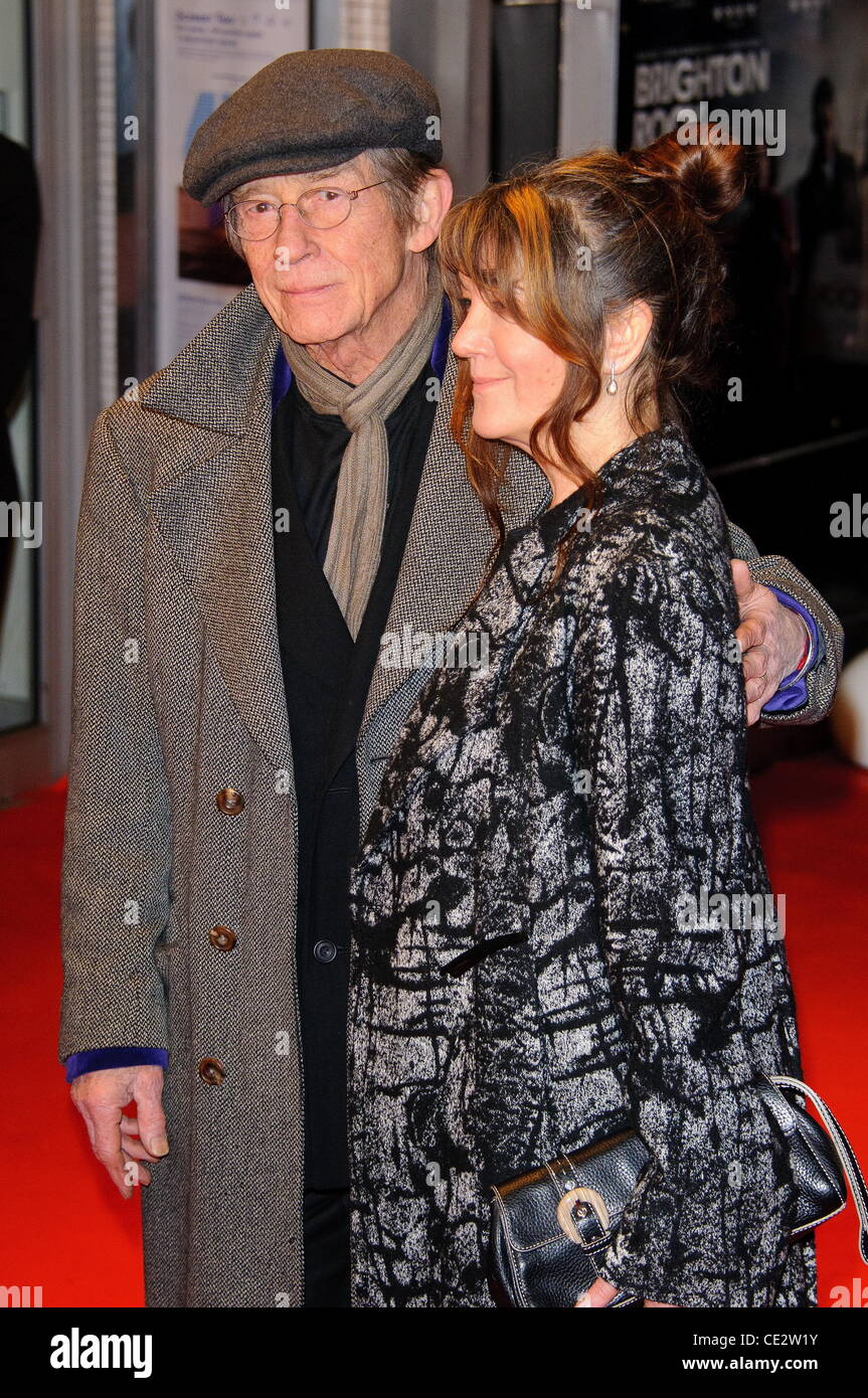 John Hurt and Wife Brighton Rock - UK film premiere held at the Odeon ...