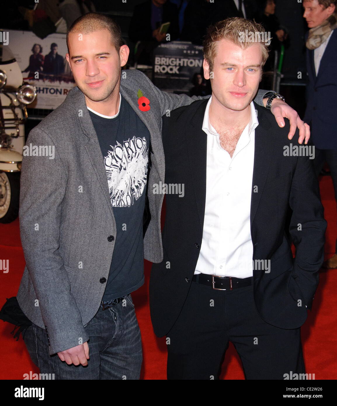 James Lester and Chris Bates Brighton Rock - UK film premiere held at ...