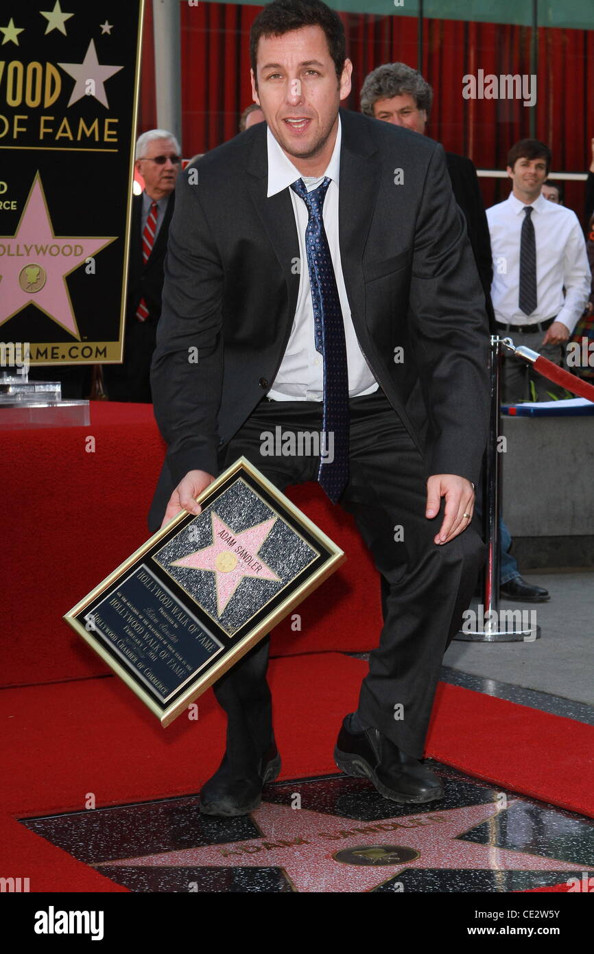 Adam Sandler is honored on the Hollywood Walk of Fame and receives his ...