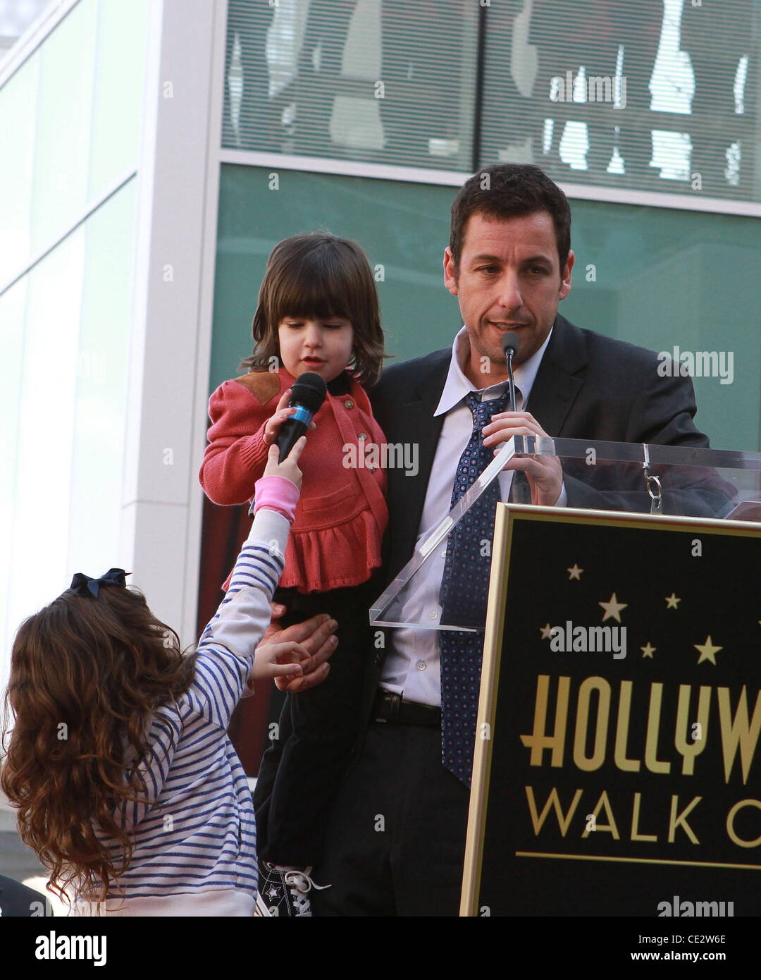 Adam Sandler and his children Adam Sandler is honored on the Hollywood ...