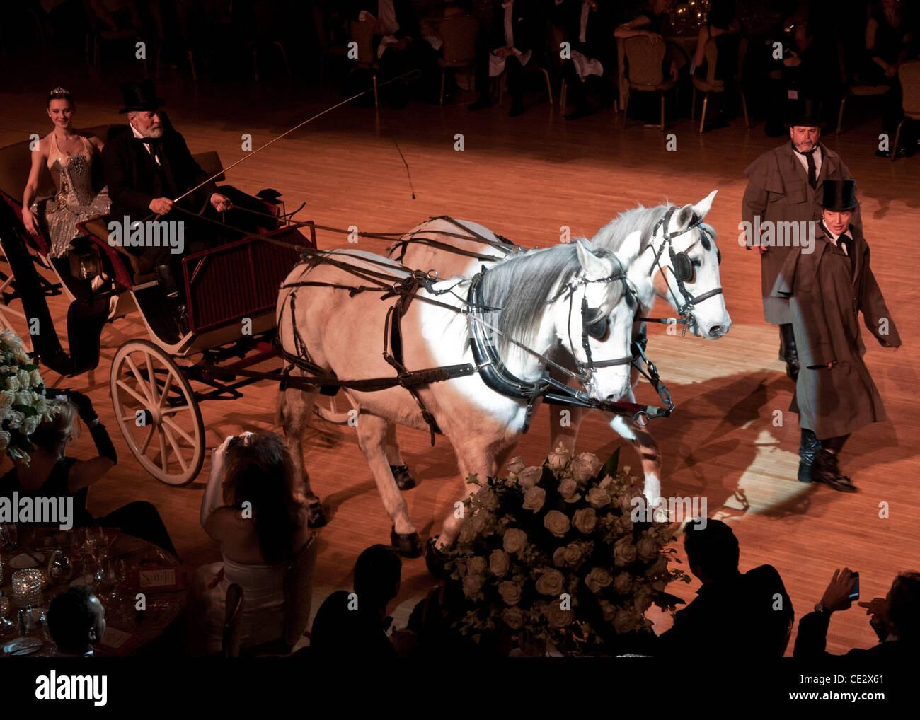 Horse Drawn Carriage 56th Viennese Opera Ball held at the Waldorf ...