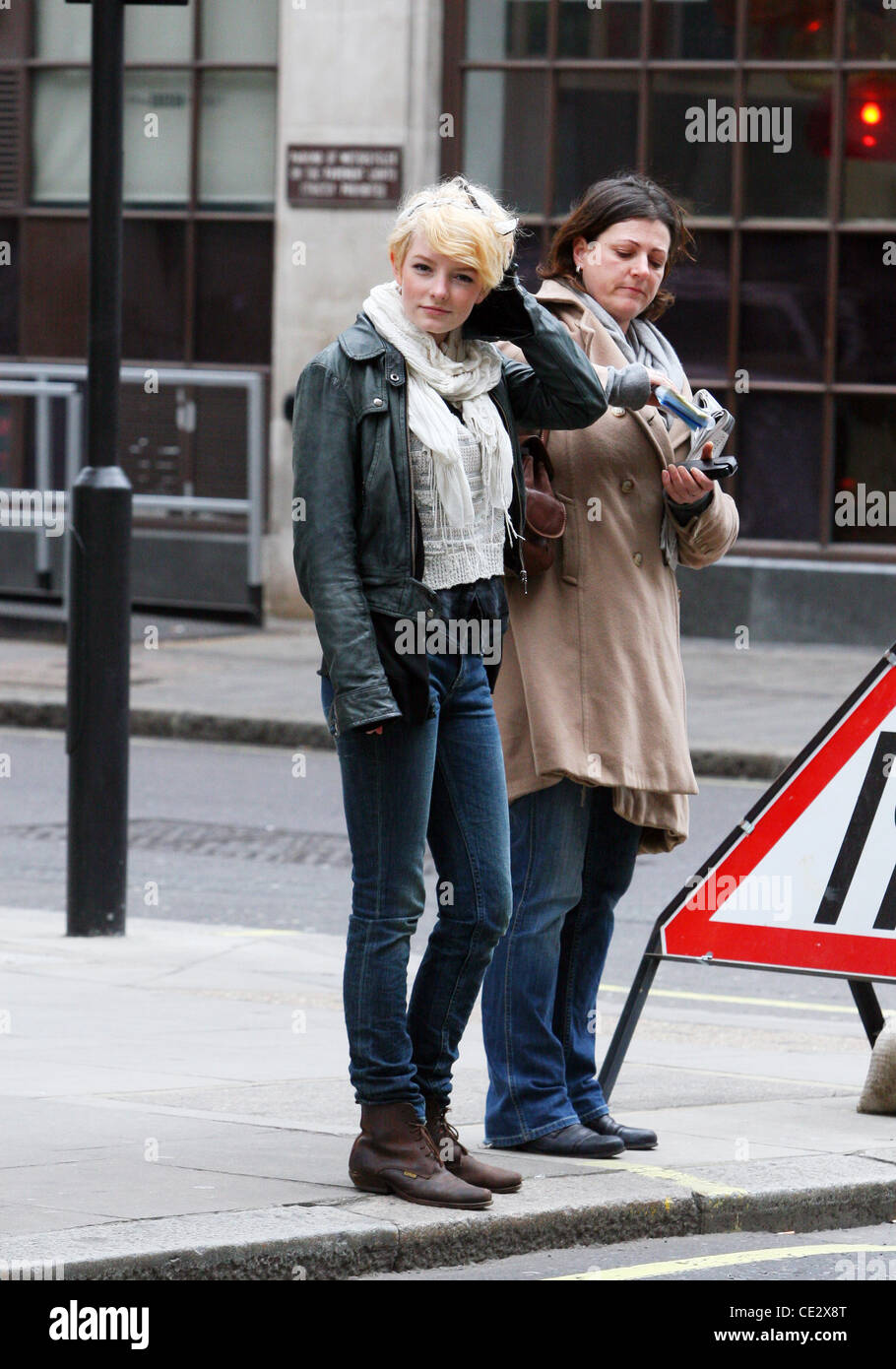 Dakota Blue Richards and her mother Mickey Richards outside the BBC ...
