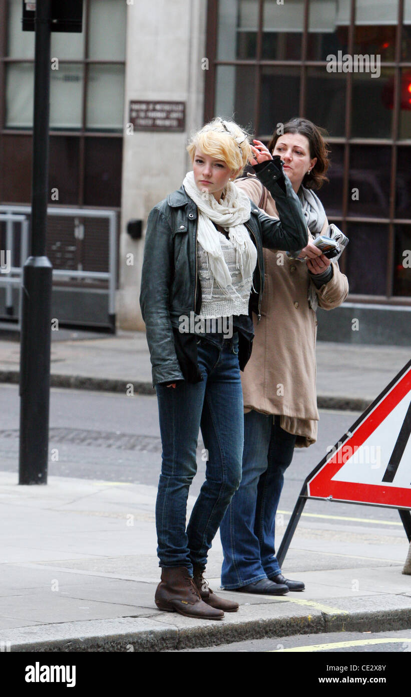 Dakota Blue Richards and her mother Mickey Richards outside the BBC ...