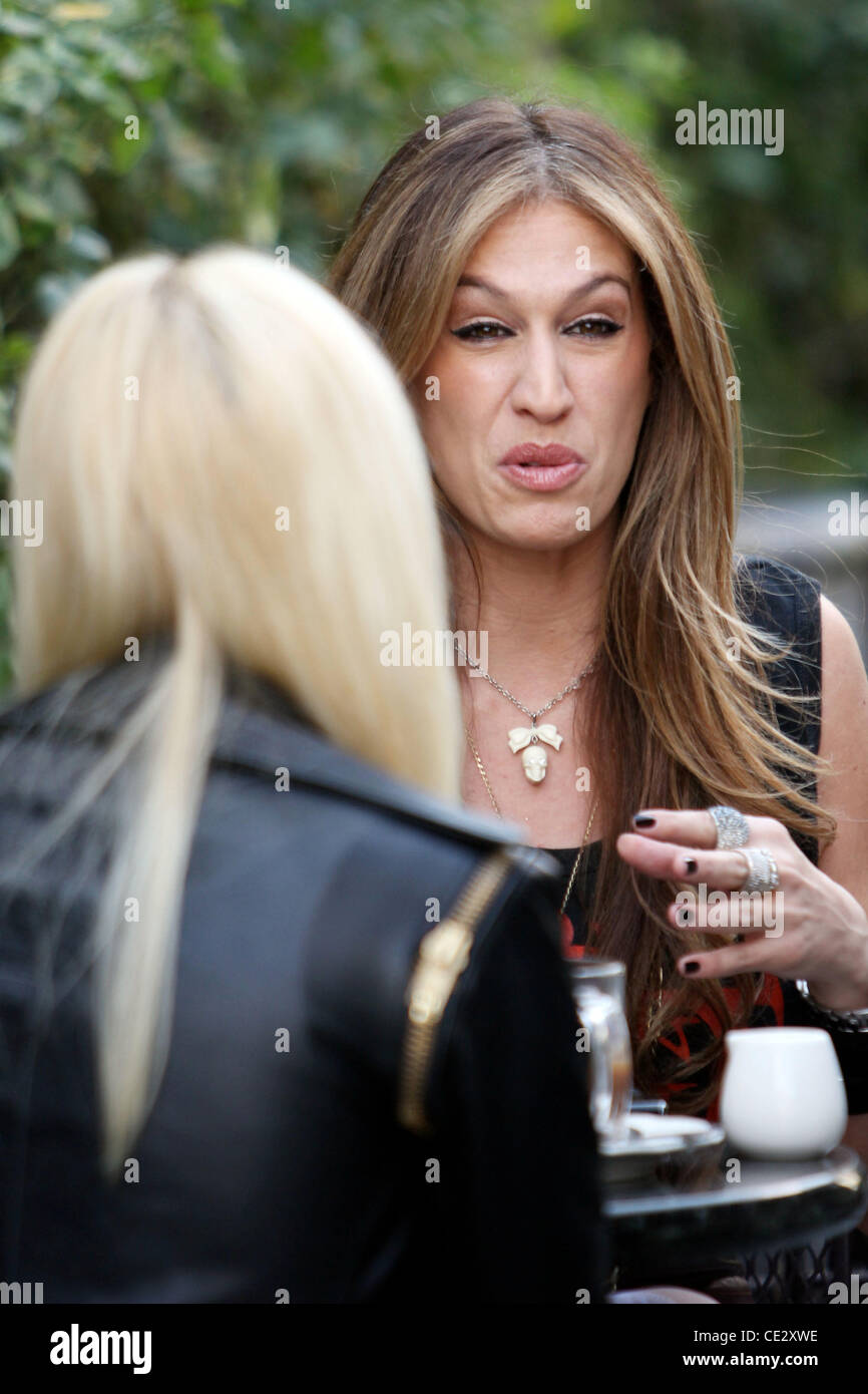 AJ Celi filming a scene with a friend for her new reality show 'Married ...