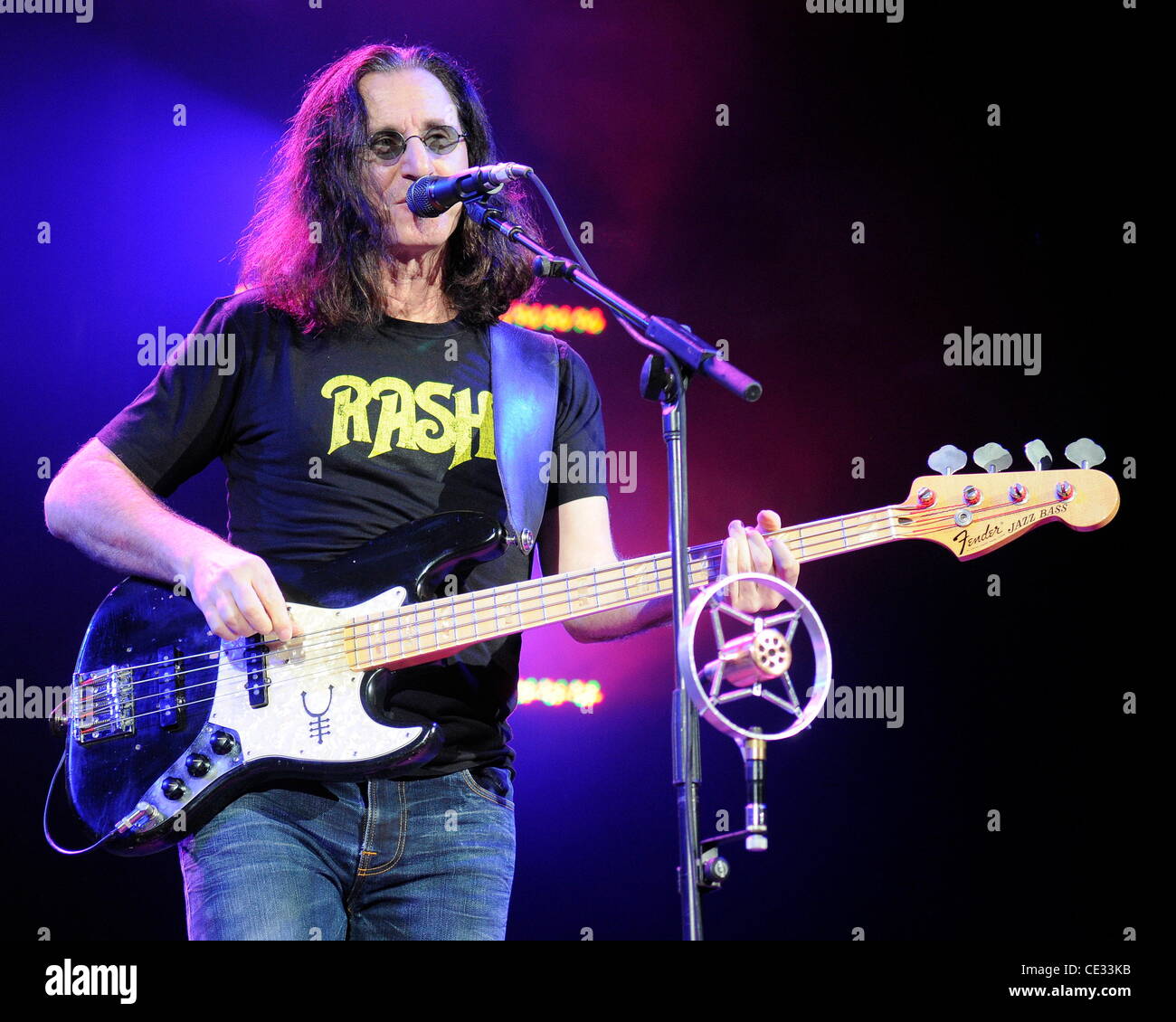 Geddy Lee Canadian rock band Rush performs live at the Cruzan ...