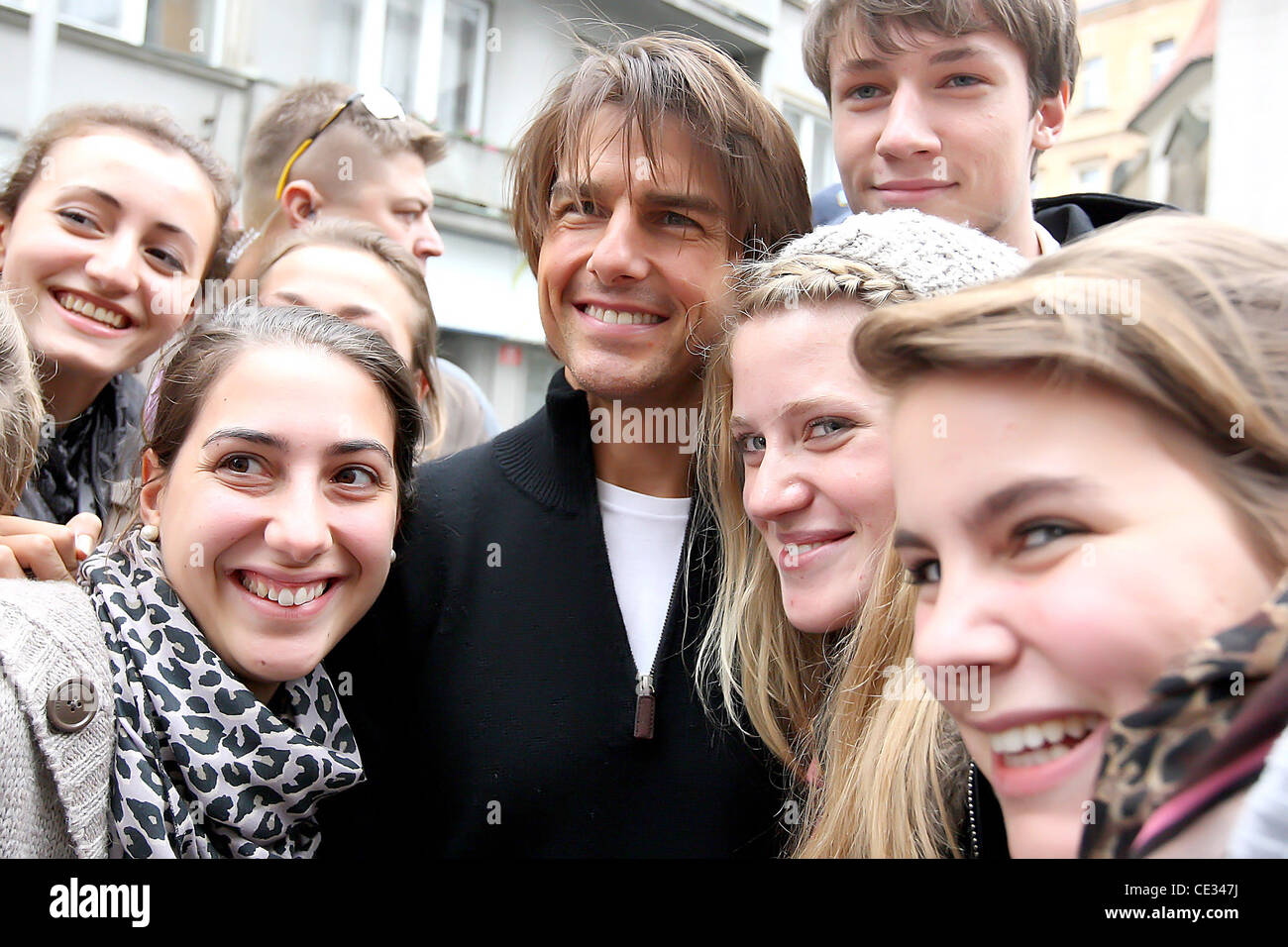Tom Cruise greets fans and signs autographs on the set of 'Mission ...