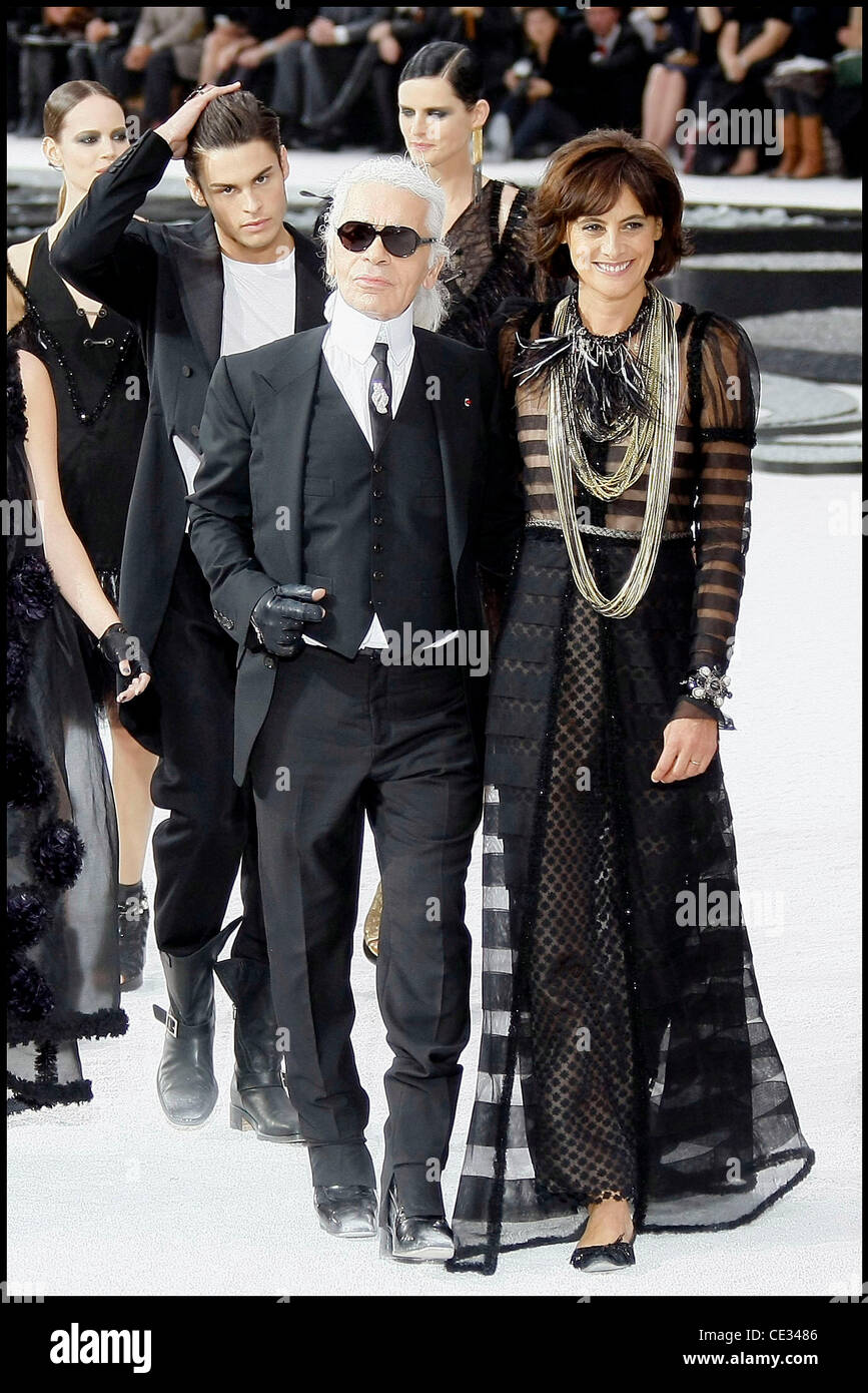 Karl Lagerfeld and Ines De La Fressange Fashion Week Ready to Wear ...