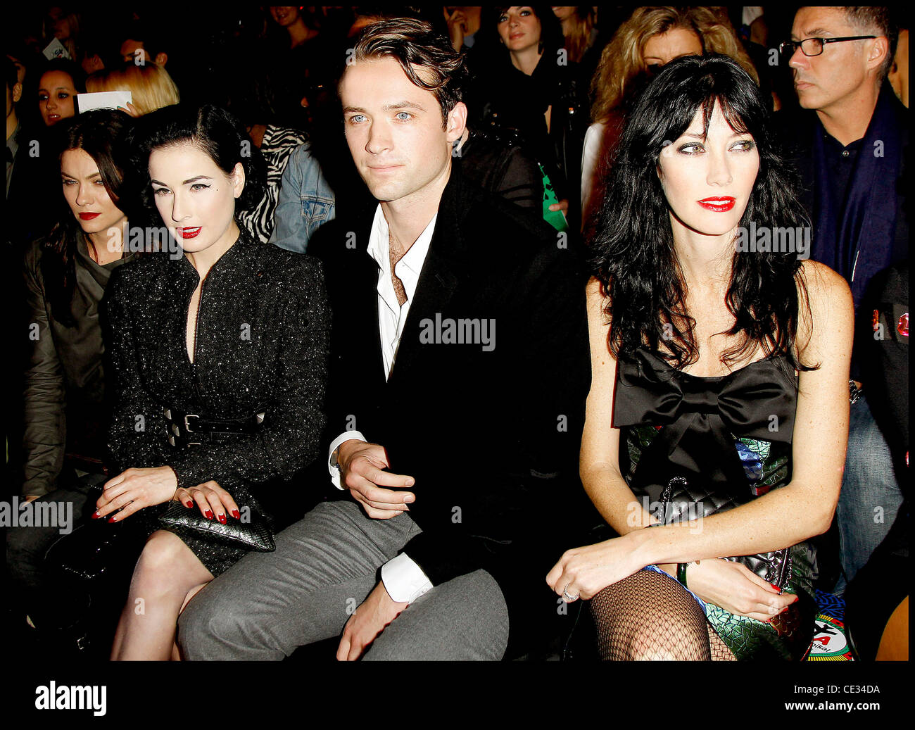 Dita Von Teese and Count Louis Marie De Castelbajac Fashion Week Ready ...