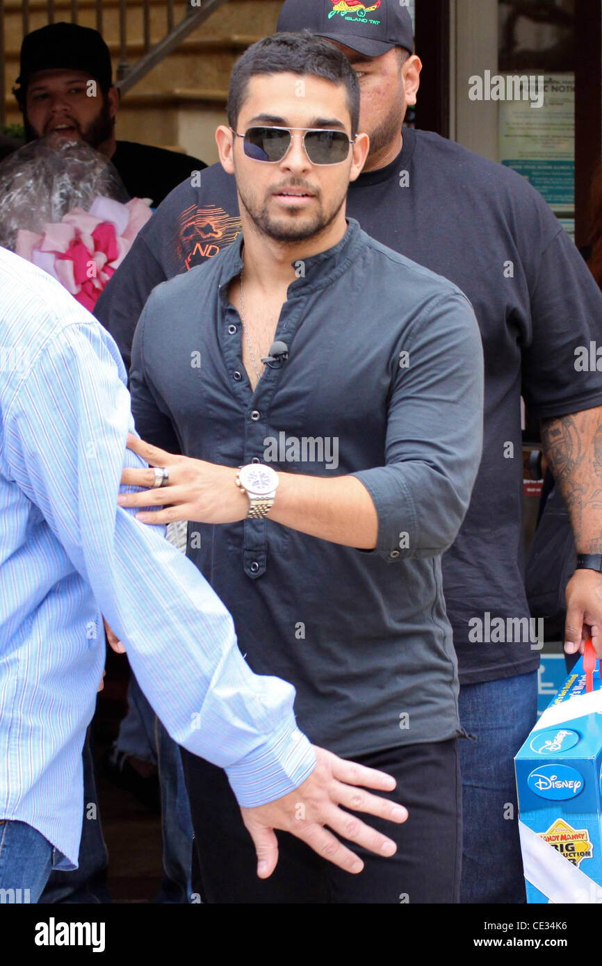 Wilmer Valderrama filming an interview for the entertainment television ...