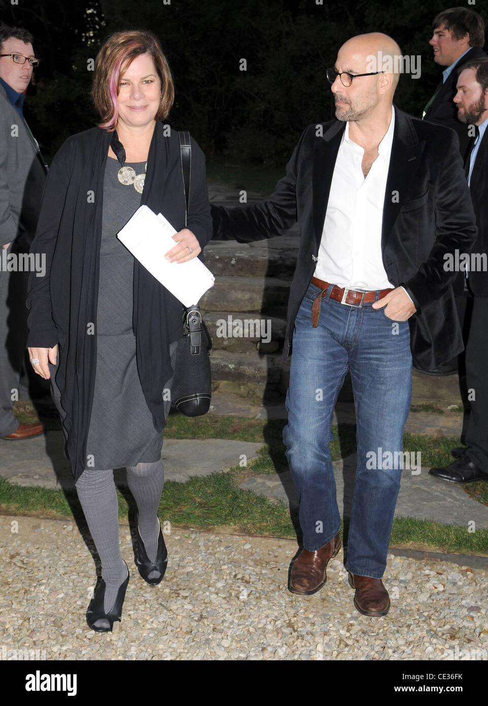 Marcia Gay Harden and Stanley Tucci attend a dinner to celebrate the ...
