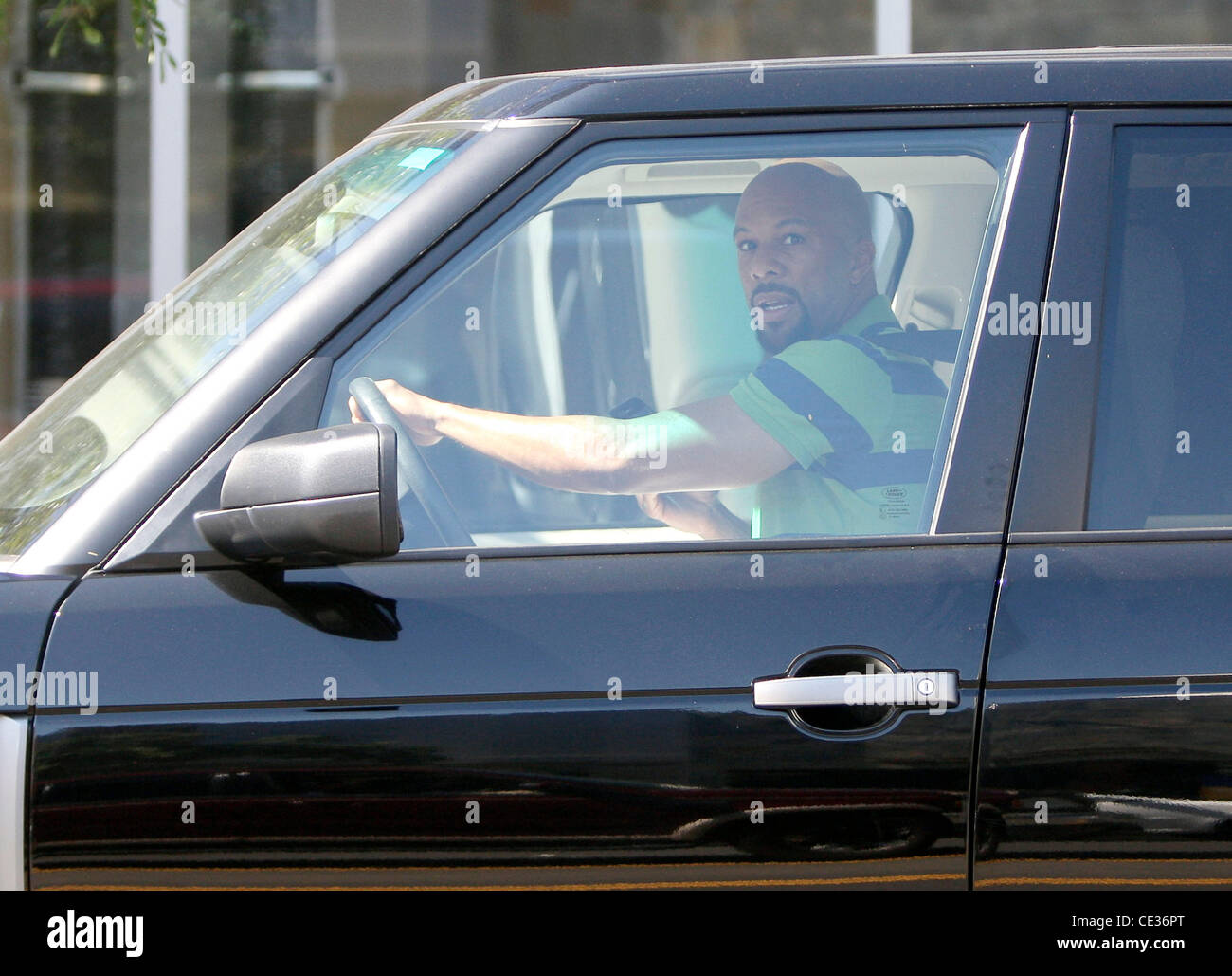 Rapper/Actor Common driving his Range Rover Beverly Hills, California ...