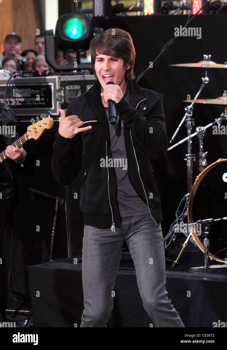 Big Time Rush of Nickelodeon, performs on the TV show "Today Show" at ...