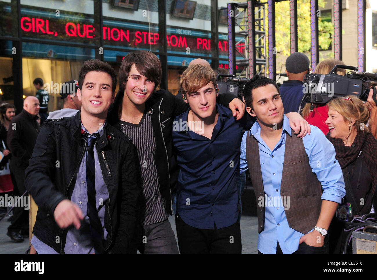 Big Time Rush of Nickelodeon, performs on the TV show "Today Show" at ...