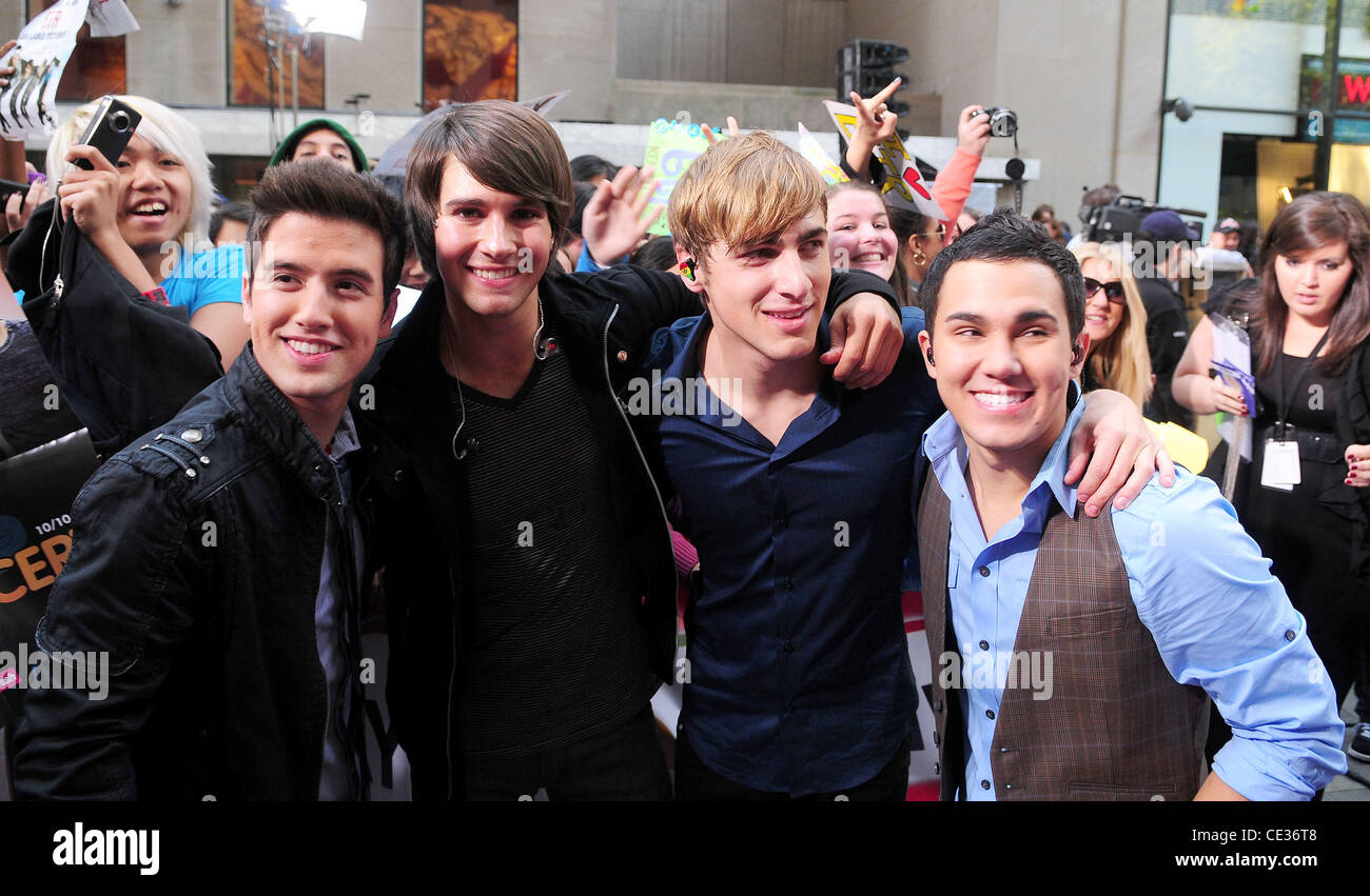 Big Time Rush of Nickelodeon, performs on the TV show "Today Show" at ...