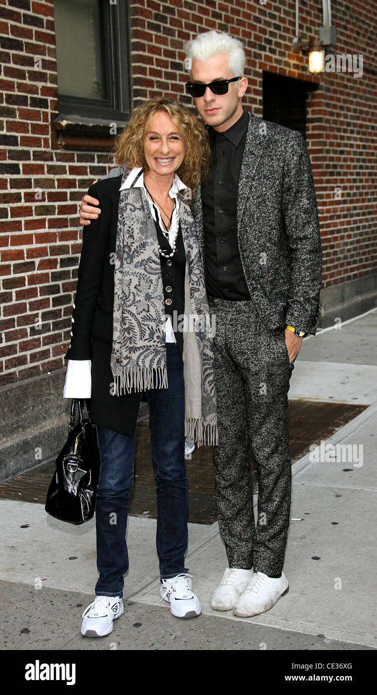 Mark Ronson and his mother Ann Dexter-Jones outside The Ed Sullivan ...