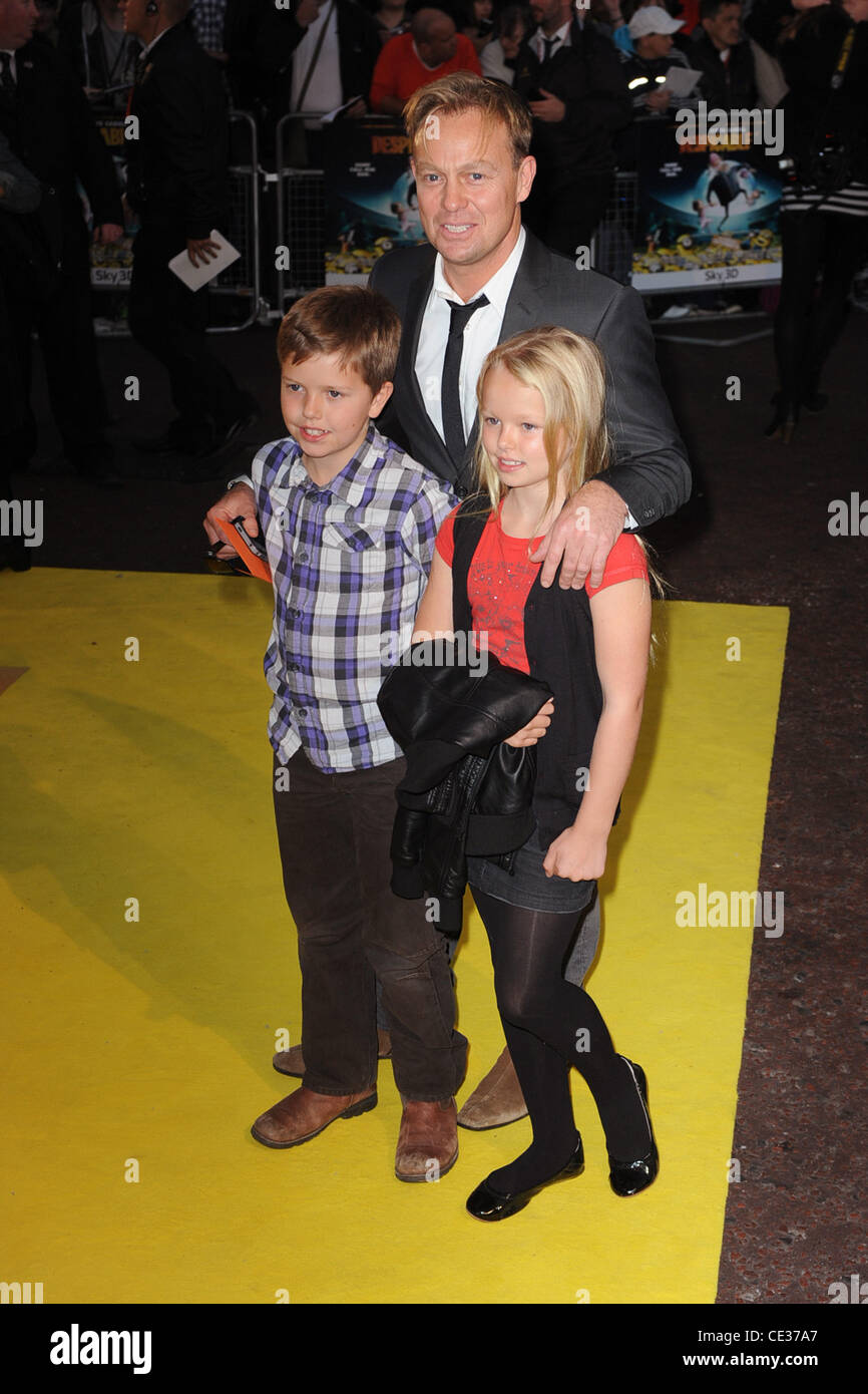 Jason Donovan and children Despicable Me - UK film premiere held at the ...