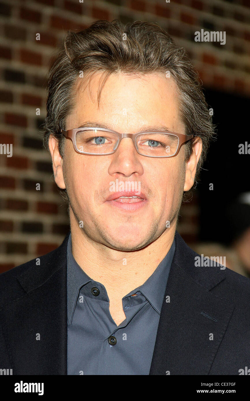 Matt Damon outside The Ed Sullivan Theater for 'The Late Show with ...
