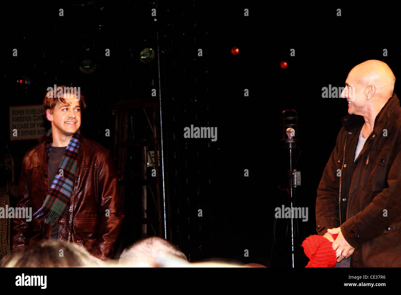 T.R. Knight and Patrick Stewart Opening night of the Broadway ...