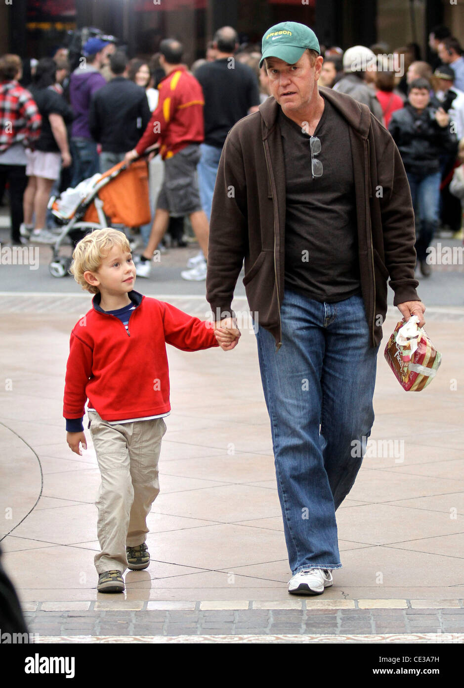 Actor Steve Hytner with his son shopping at The Grove West Hollywood ...