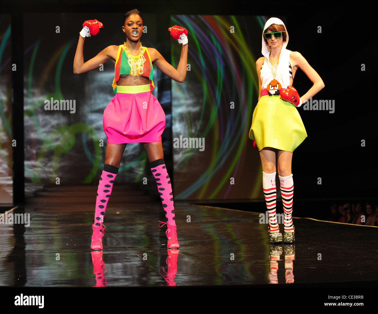 Alisha White and Tiffany Pisani Britain's Next Top Model live fashion ...