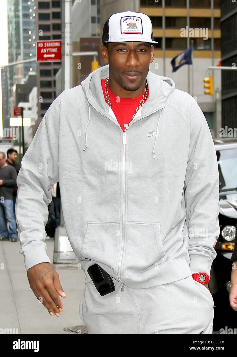Amar'e Stoudemire Celebrities outside The Ed Sullivan Theater for 'The ...