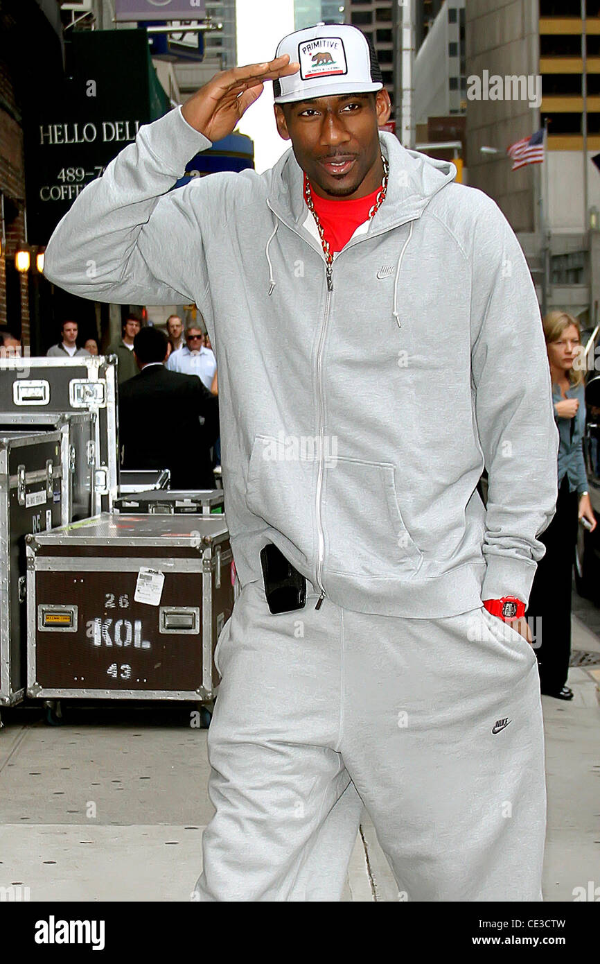 Amar'e Stoudemire Celebrities outside The Ed Sullivan Theater for 'The ...